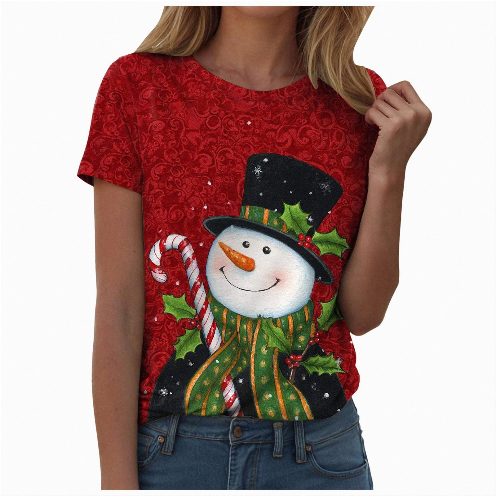 Ccpelsie Christmas Trees Shirts for Women Merry Christmas Graphic Tees ...
