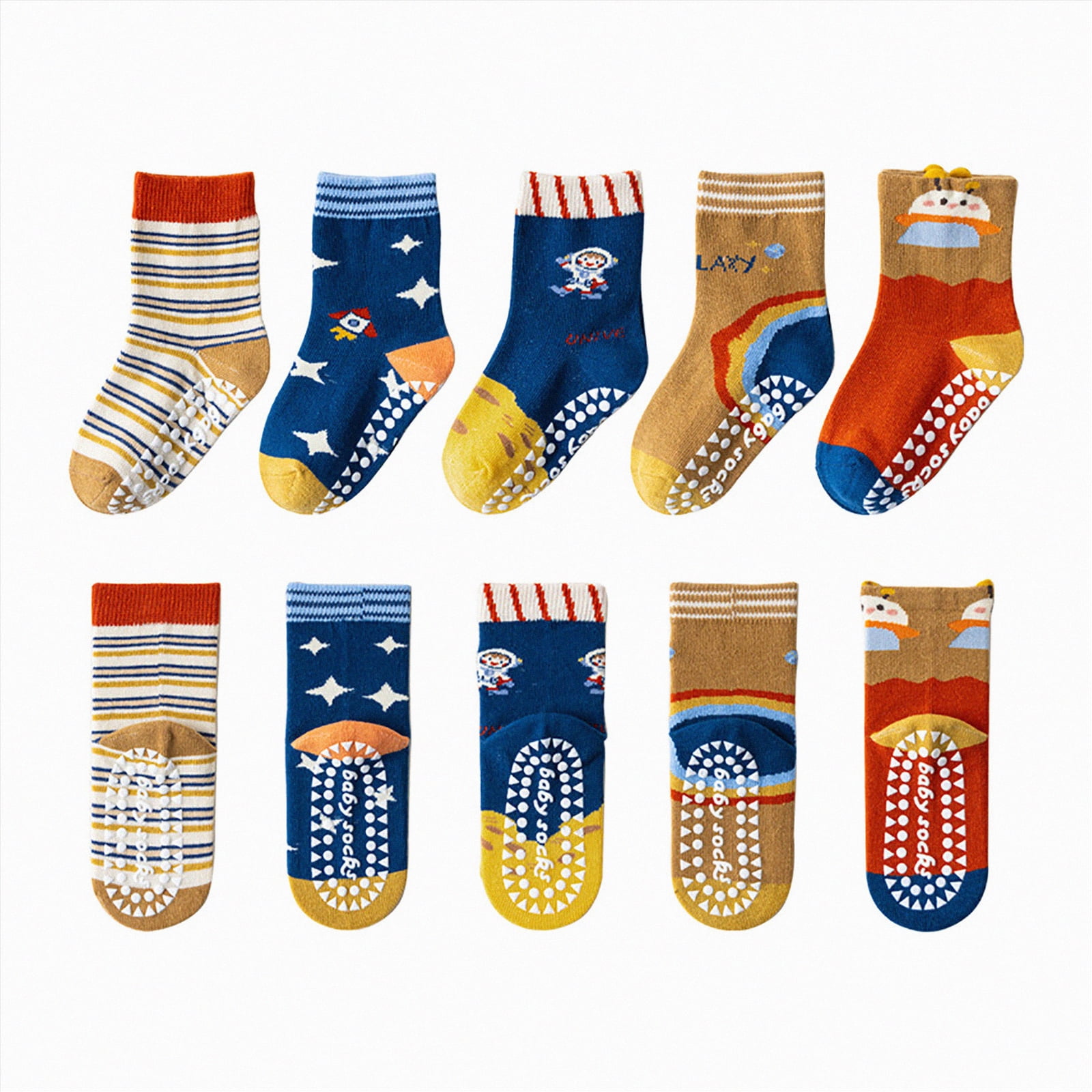 Ccpelsie Funny Cartoon Childrens Crew Socks Soft Cotton Breathable ...