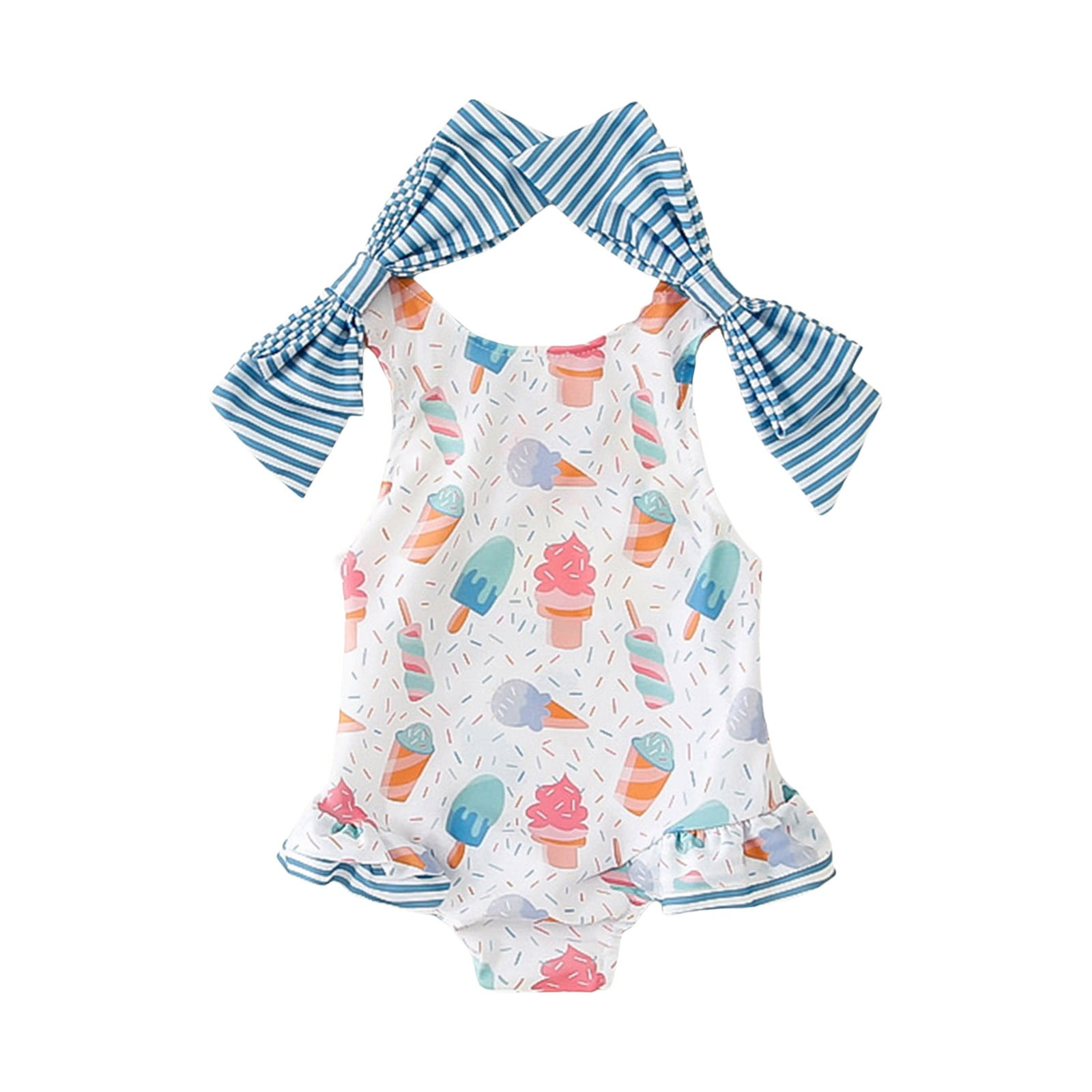 Ccpelsie Girl's Swimwear Floral One Piece Swimwear Bow Tie Side ...