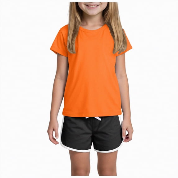 Ccpelsie Girls Clothes 4-8T Summer Outfits Toddler Girls Color Block ...