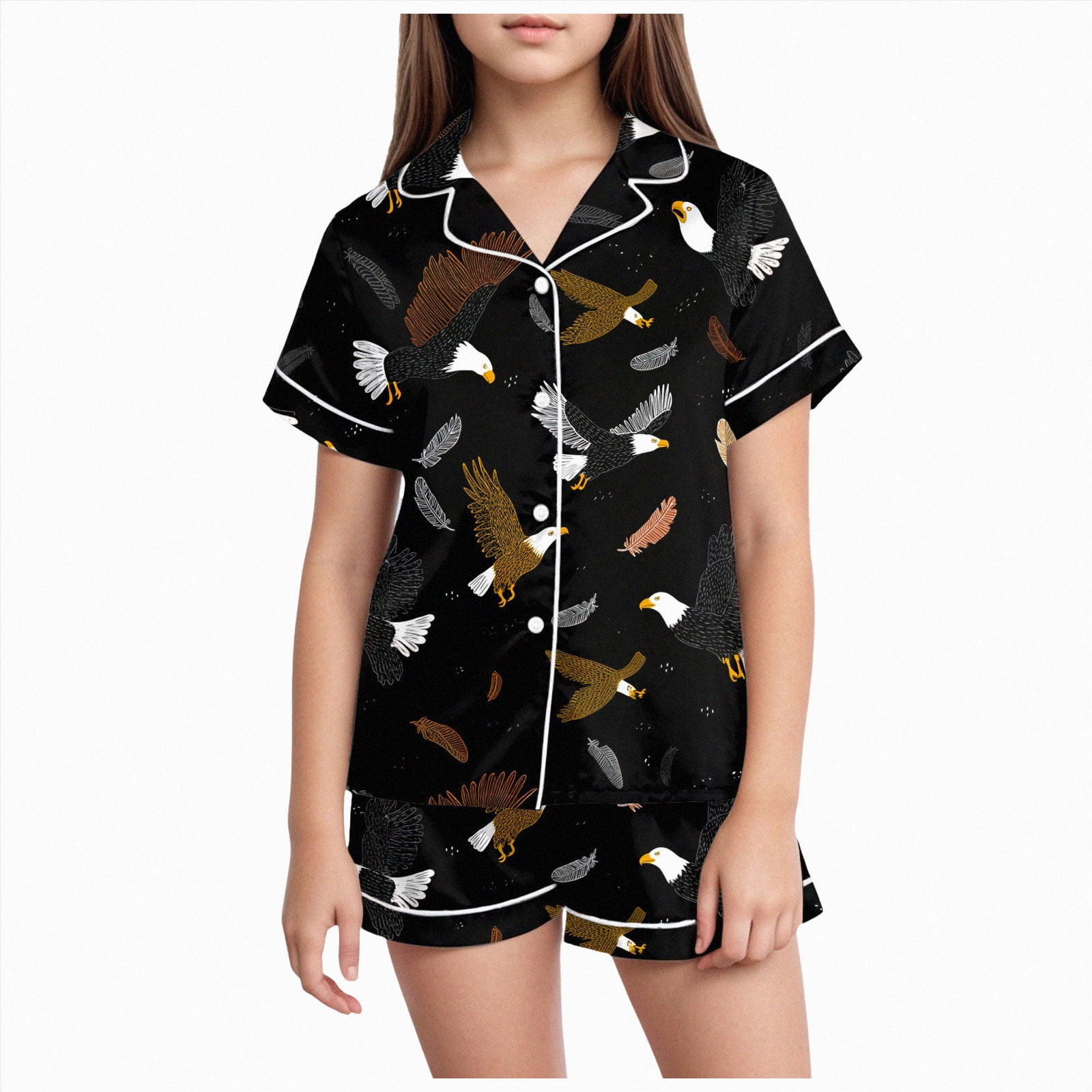 Ccpelsie Girls Clothes Summer 2 Piece Outfits Cute T-Shirts and Shorts ...