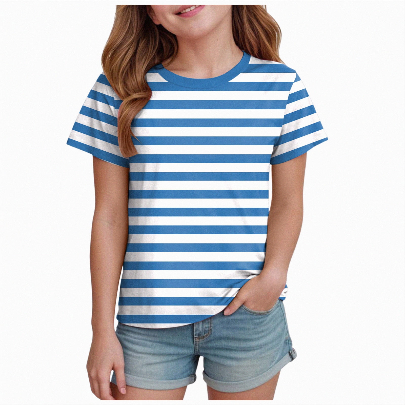 Ccpelsie Girls Crewneck Short Sleeve Graphic Tees Cartoon Cute Print ...