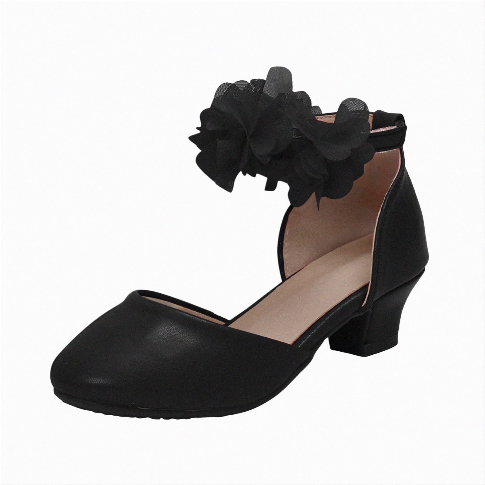 Ccpelsie Girls Dress Shoes Mary Jane Heel Party Flower Wedding Princess ...