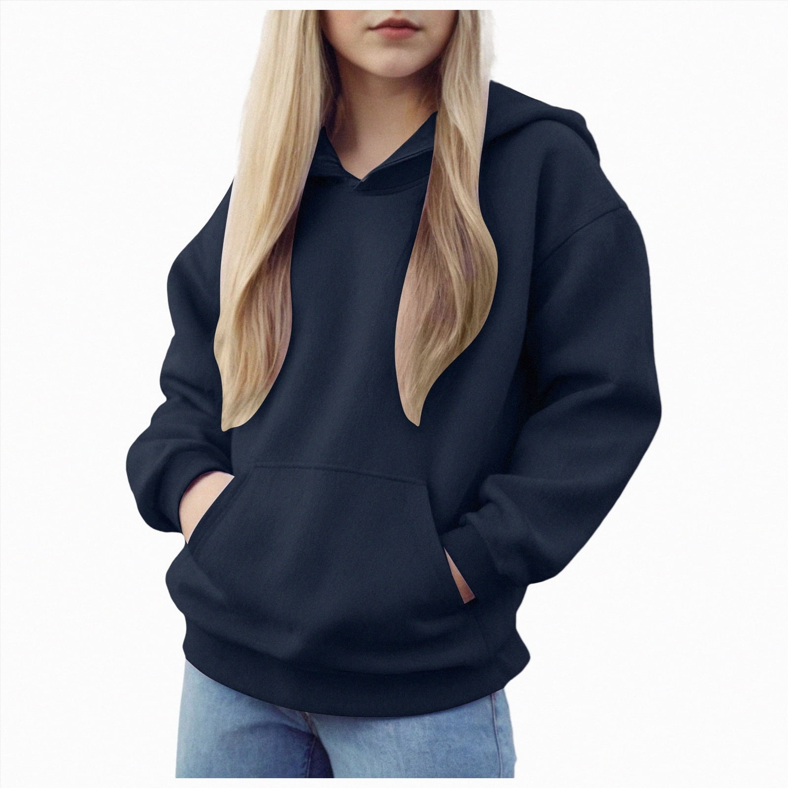 Ccpelsie Girls Fashion Hoodies Kids Cute Striped Long Sleeve Crop Tops ...