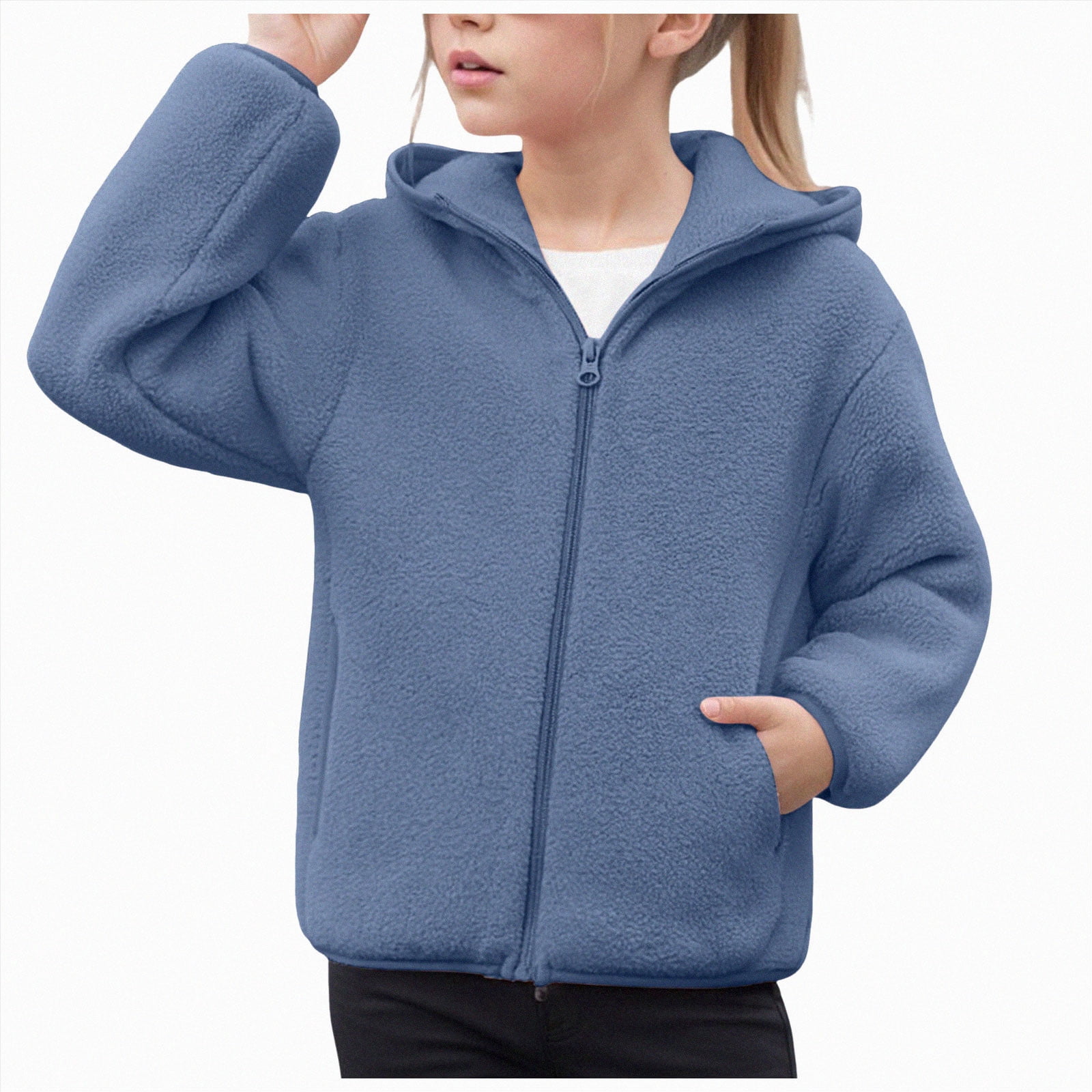 Ccpelsie Girls Fashion Zip Up Hoodies Kids Cute Sweatshirts Teen Trendy ...