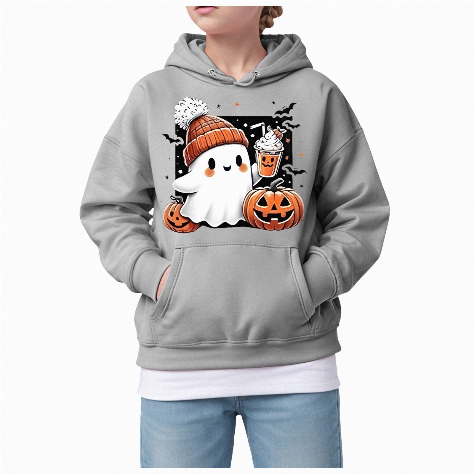 Ccpelsie Girls Fleece Hoodies Print Pullover Hoodie Casual Hooded ...