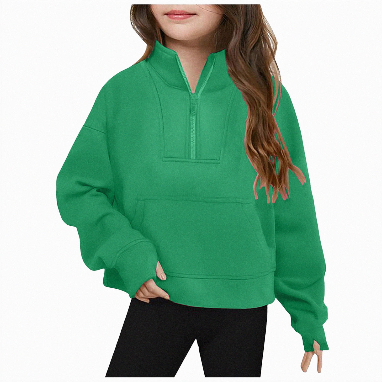 Ccpelsie Girls Long Sleeve Girls Zip-Up Hoodie Sweatshirt Fall Winter ...