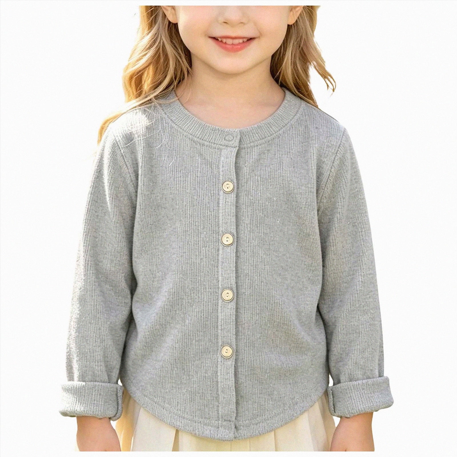 Ccpelsie Girls Long Sleeve Shirts Fall Winter Soft Cotton Long-Sleeve T ...