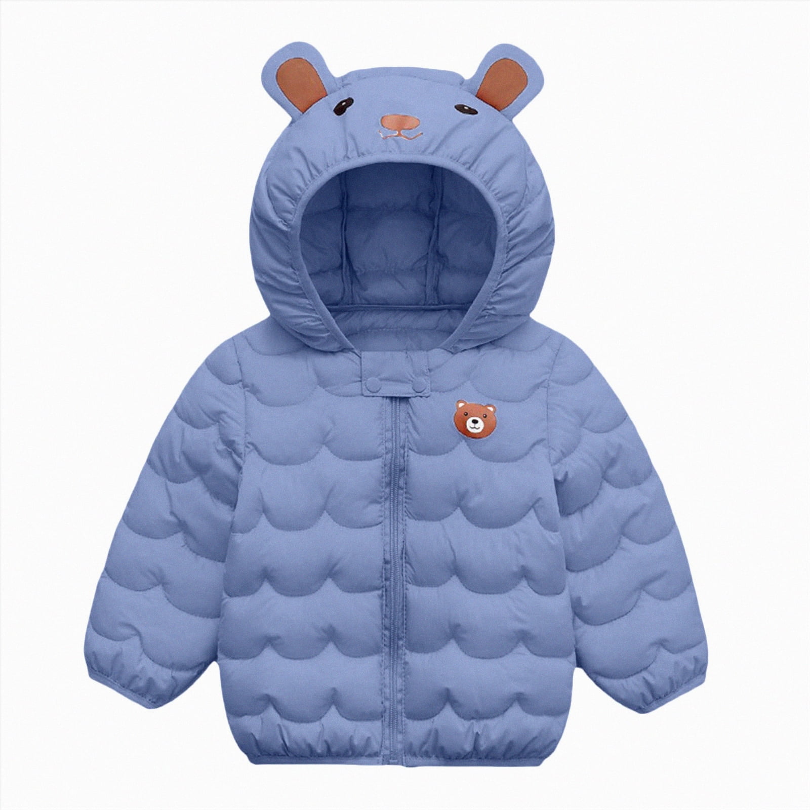 Ccpelsie Girls' Quilted Puffer Jacket, Front Pockets & Hooded Back, Mid ...