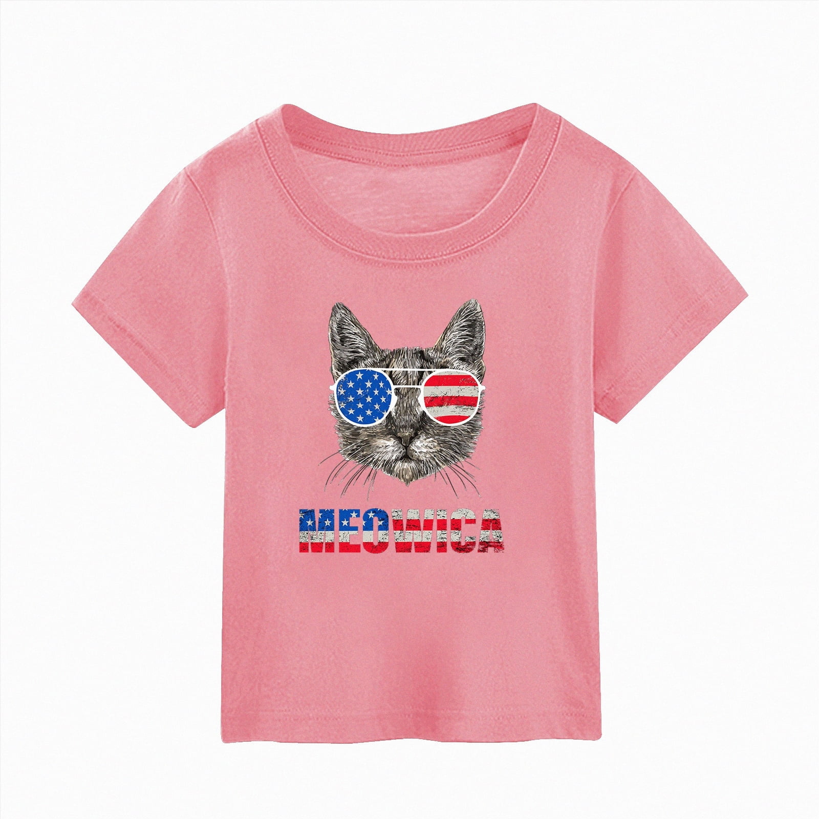 Ccpelsie Girls Short Sleeve T Shirts Kids Summer Crewneck Color Block ...