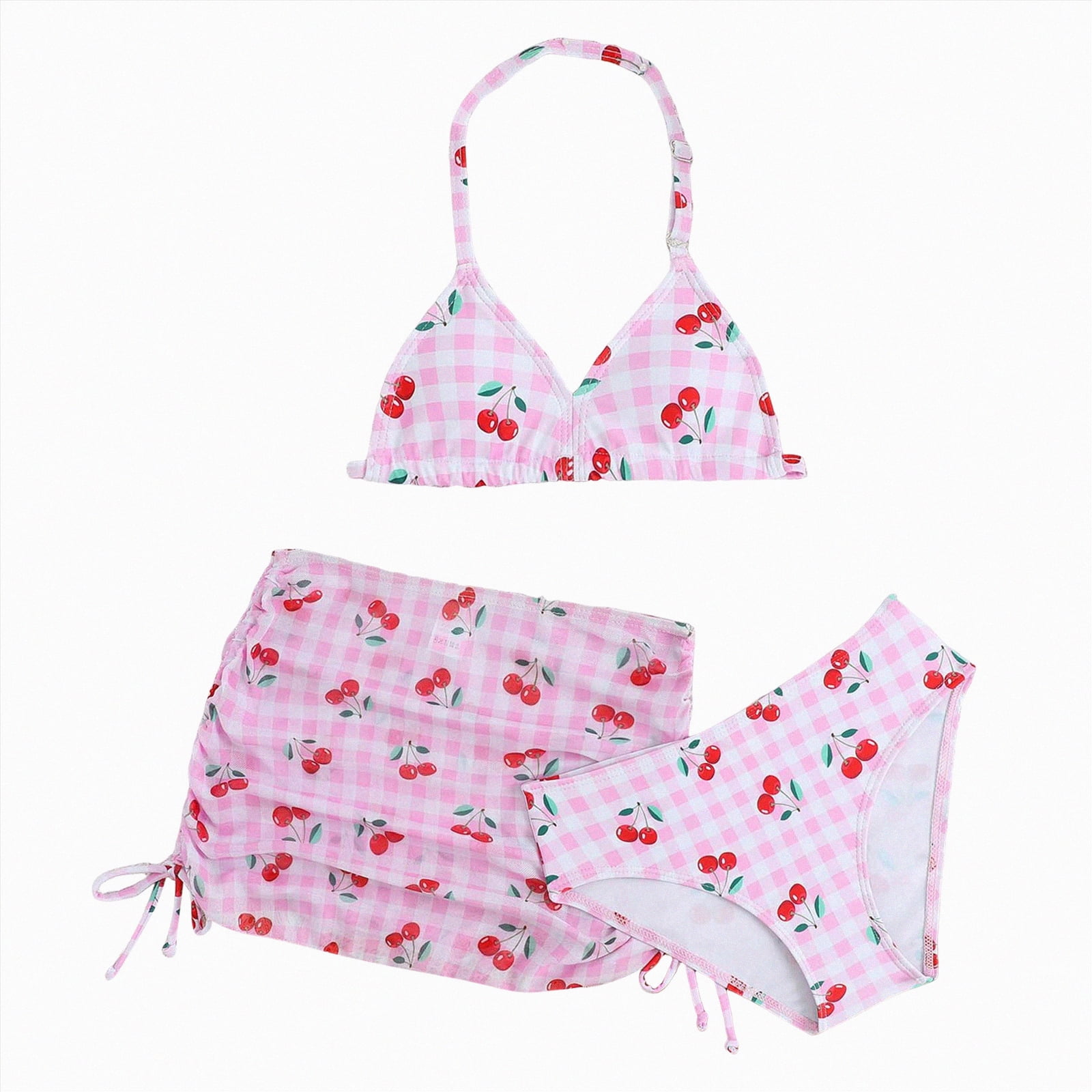 Ccpelsie Girls Spring Summer Lightweight Swimsuit Set Cotton Soft Two ...