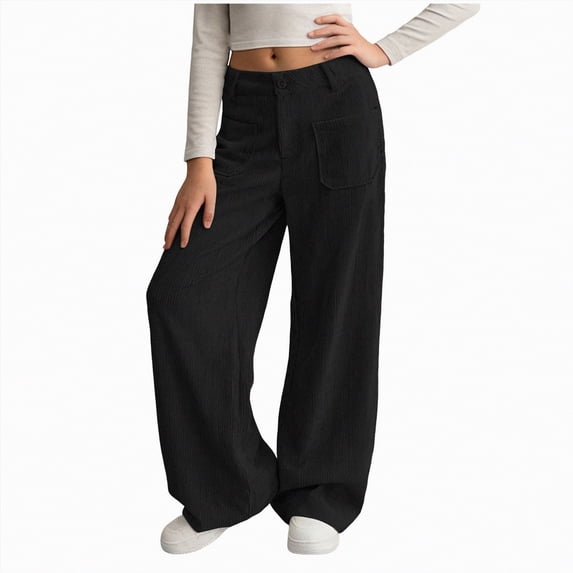 Ccpelsie Girls Straight Wide Leg Denim Pants Loose Fit Baggy Jeans ...