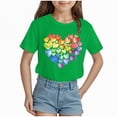 Ccpelsie Girls Summer Short Sleeve T-Shirts Rainbow Butterfly Print ...