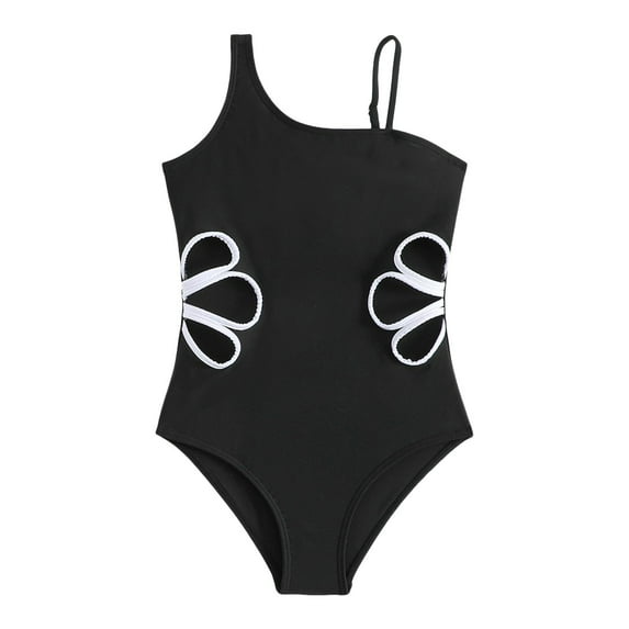 Ccpelsie Girls Swimsuit Kids One Piece Bathing Suit Adjustable Straps ...