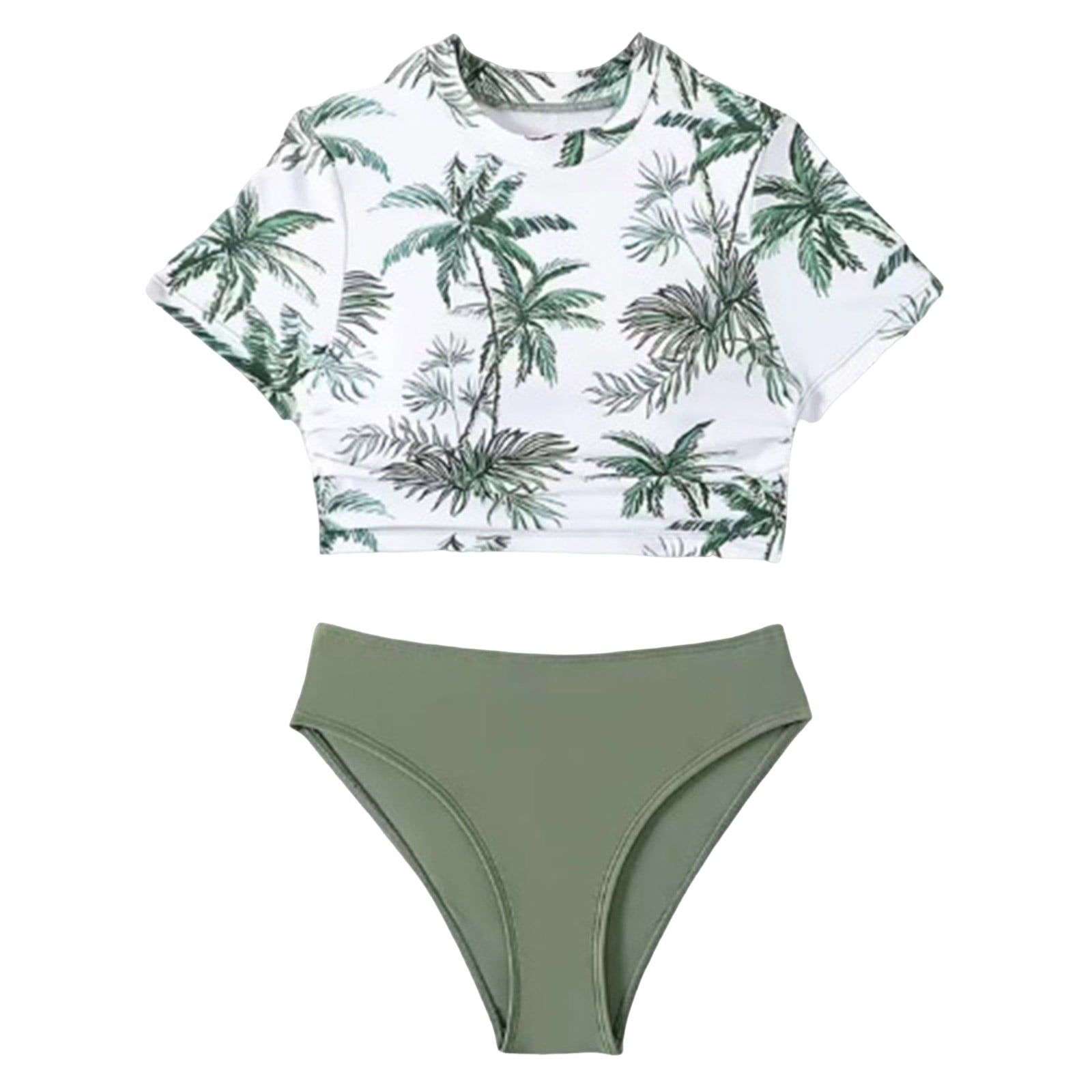 Ccpelsie Girls Swimsuits Kids Two-Piece Swim Set Children Bathing Suits ...