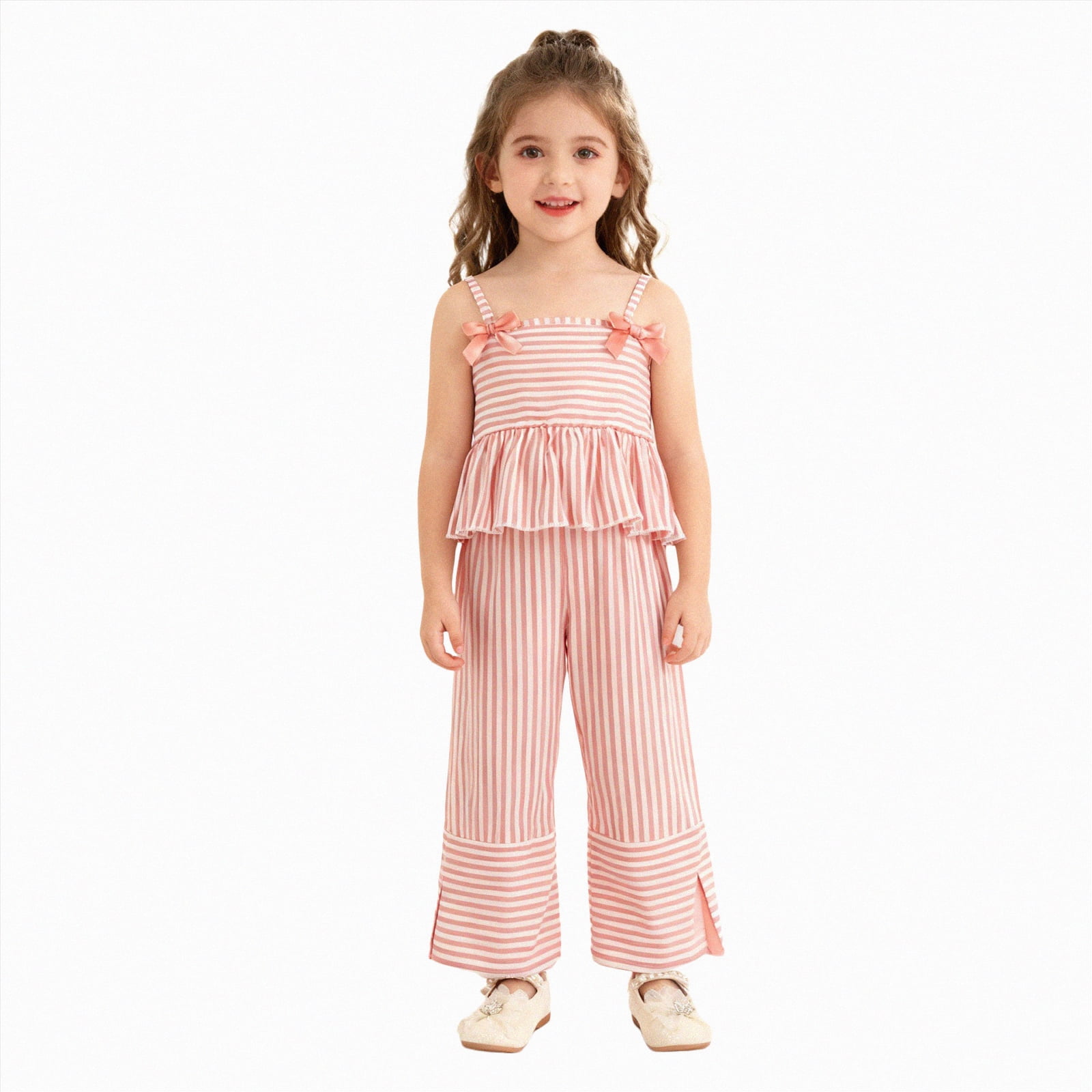 Ccpelsie Girls T-Shirts and Shorts Set 2 Pieces Girls Summer Matching Outfit Solid Trendy ...