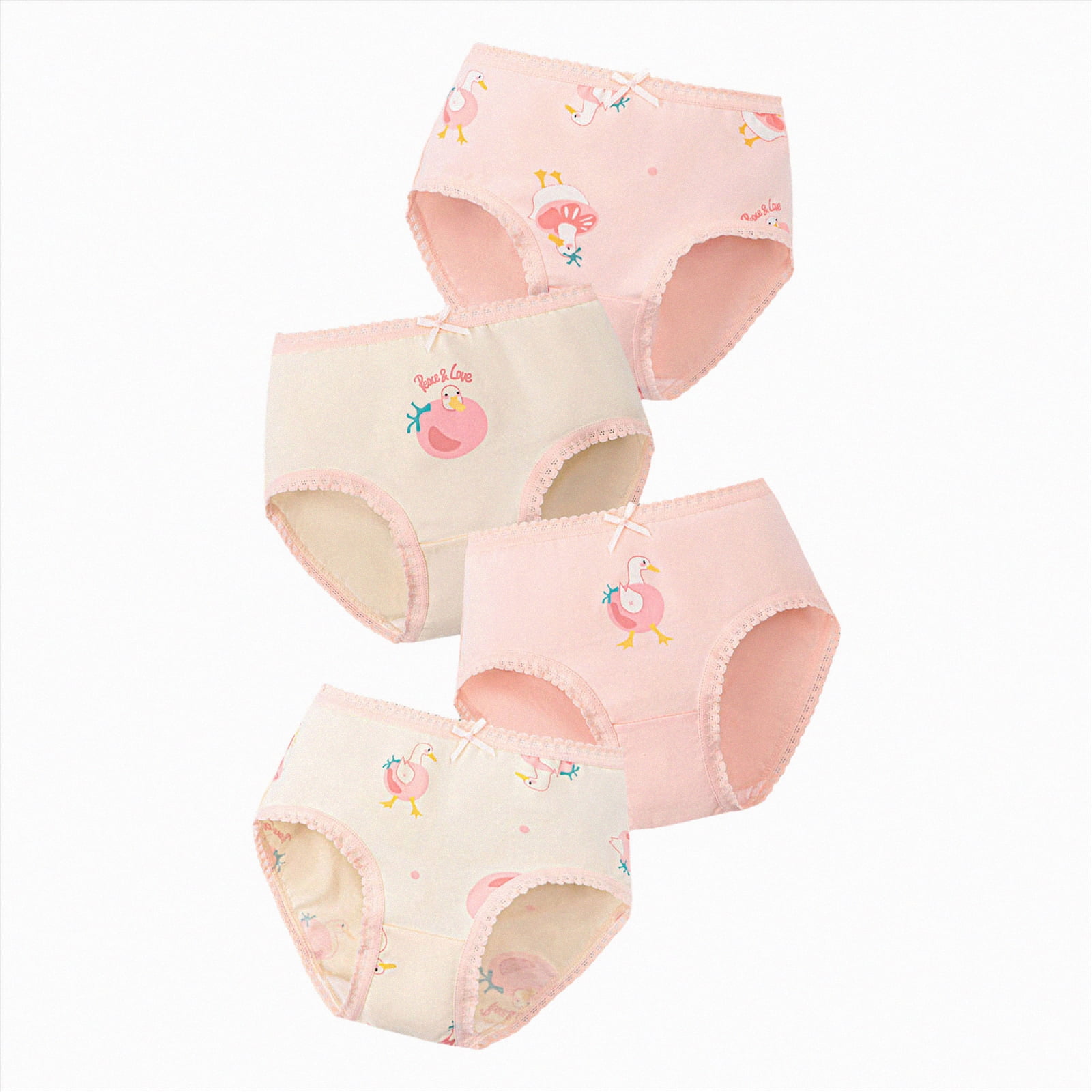 Ccpelsie Girls Toddler Briefs Kids Panties Soft Cotton Underwear ...