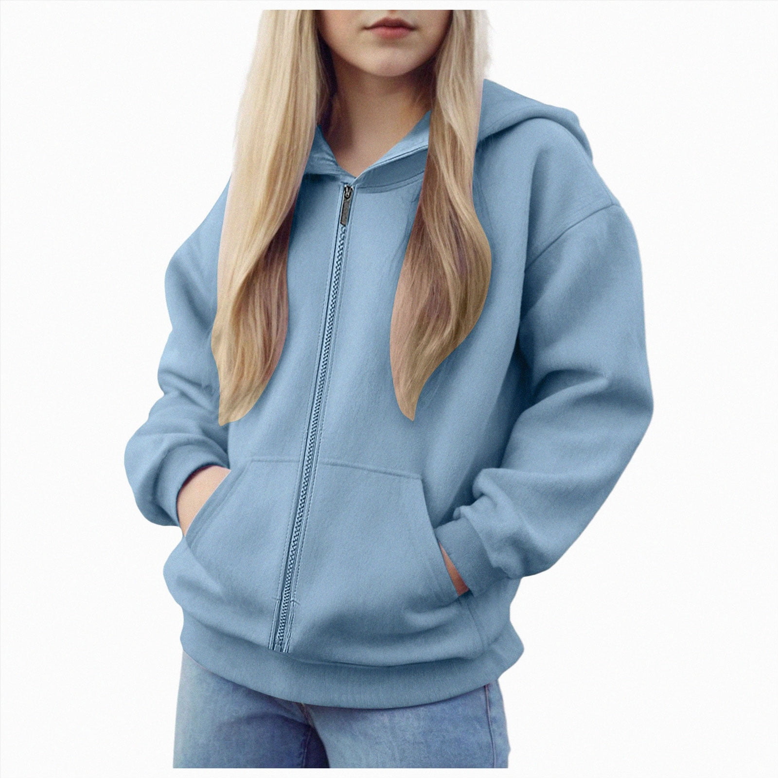 Ccpelsie Girls Zip Up Hoodies Teen Hooded Sweatshirts Jackets Kids Fall ...