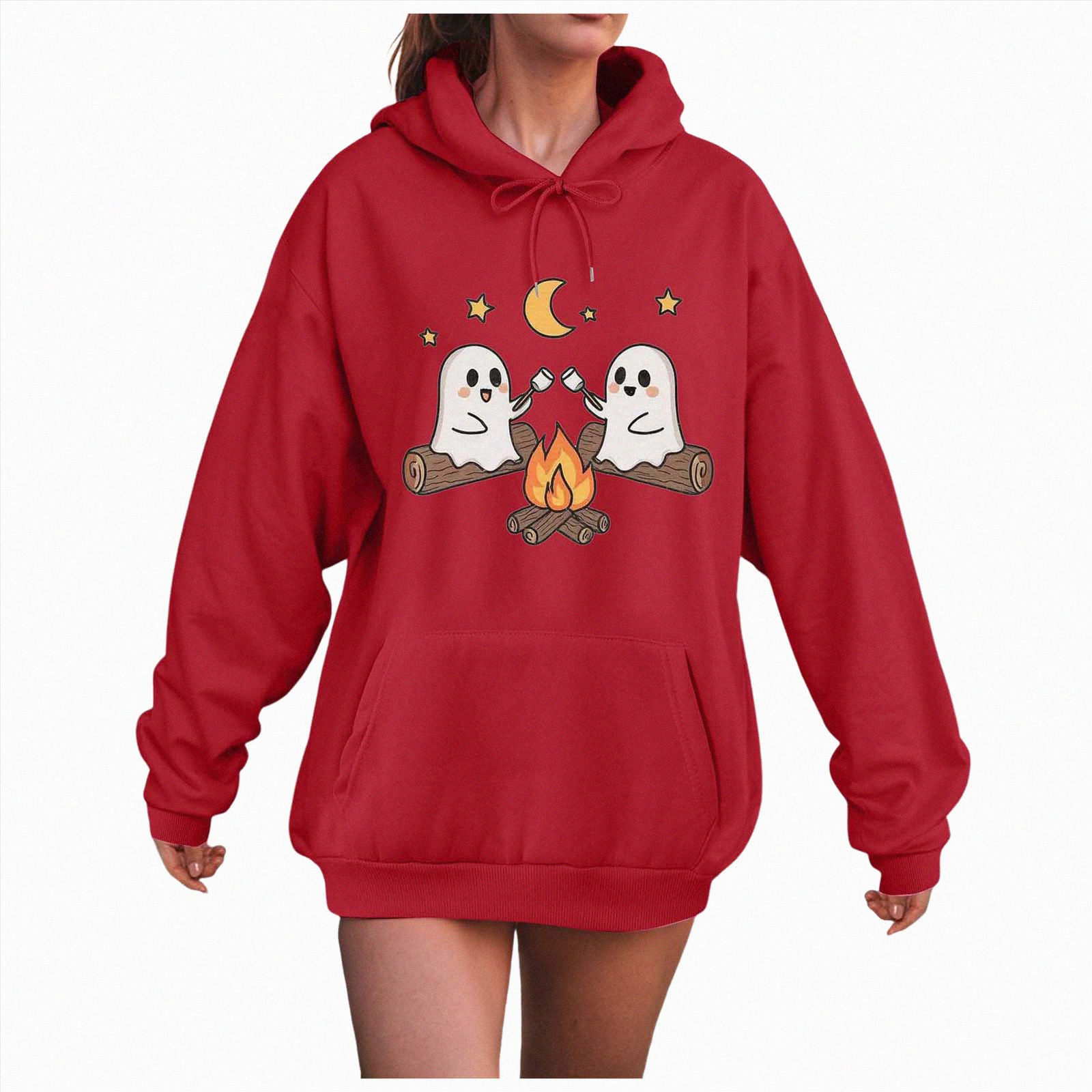 Ccpelsie Hoodies for Women Long Sleeve Drawstring Hooded Sweatshirts ...