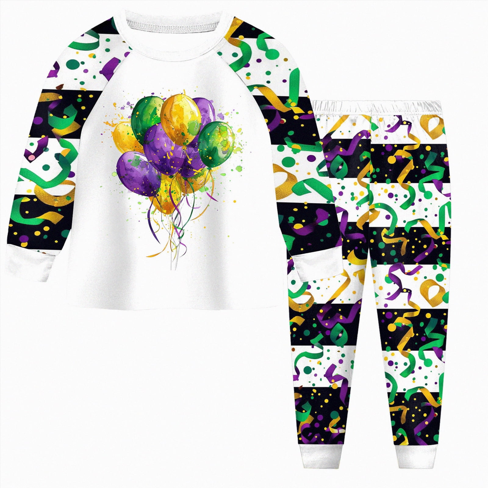 Ccpelsie Infant Toddler 2 Piece Carnival Set Snug Long Sleeve Crewneck ...