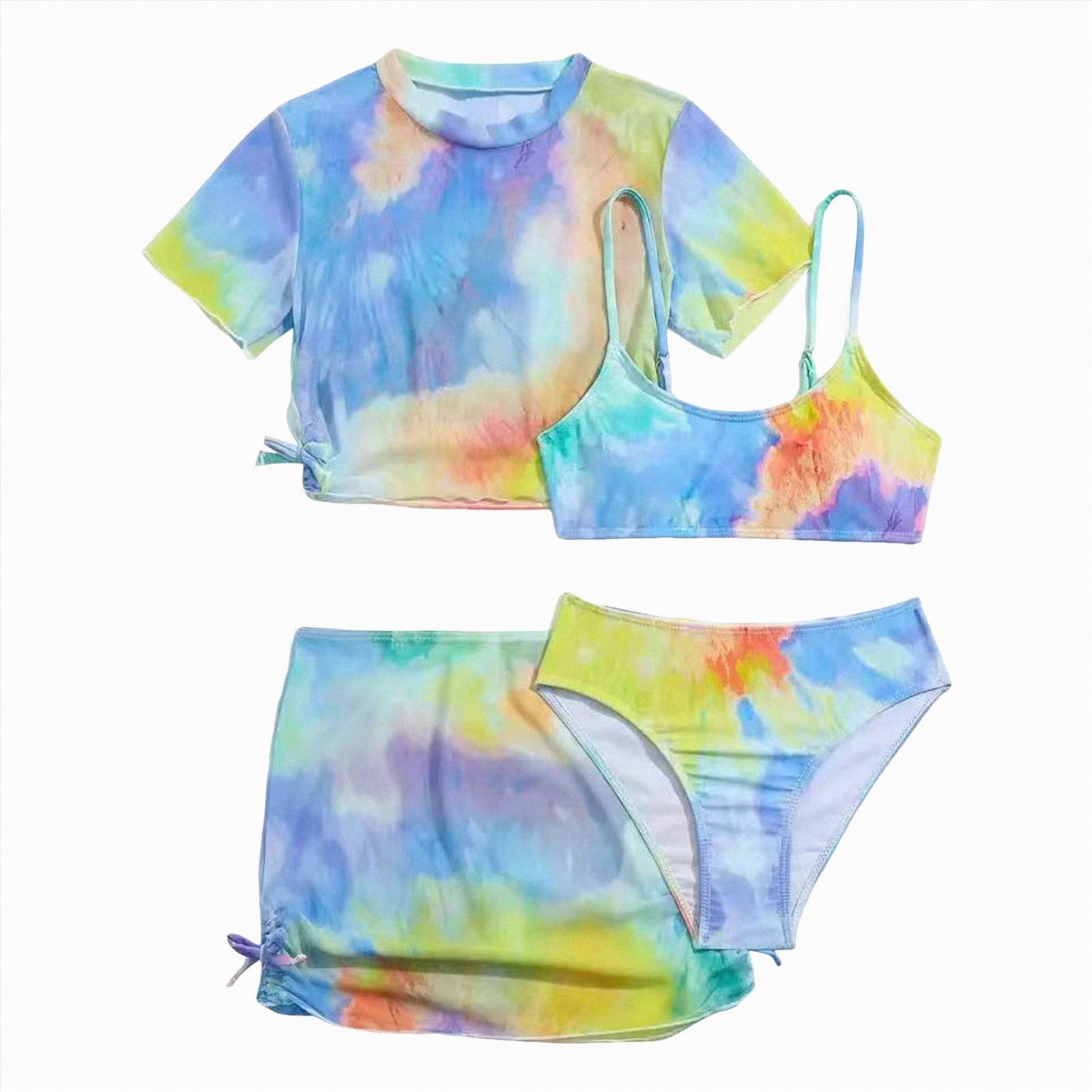 Ccpelsie Kid Girl Swimsuit Tankini Set 2PC Bathing Suit for Girls ...