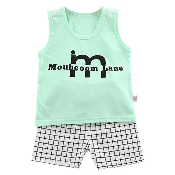 Ccpelsie Kids Boys Clothes Set Short Sleeve T-Shirt Casual Shorts 2Pcs ...