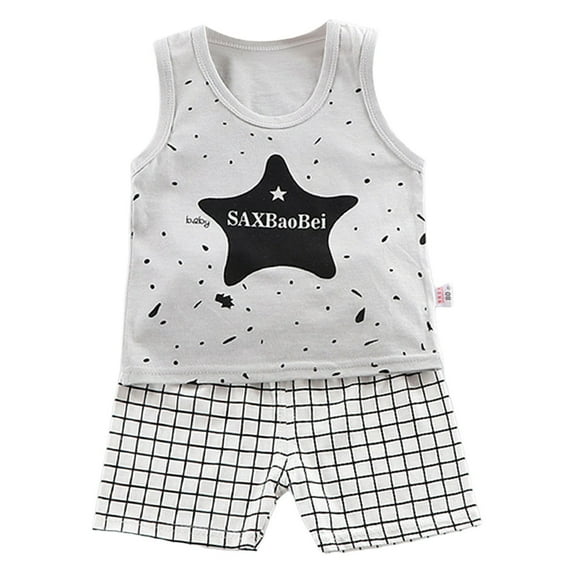 Ccpelsie Kids Boys Clothes Set Short Sleeve T-Shirt Casual Shorts 2Pcs ...