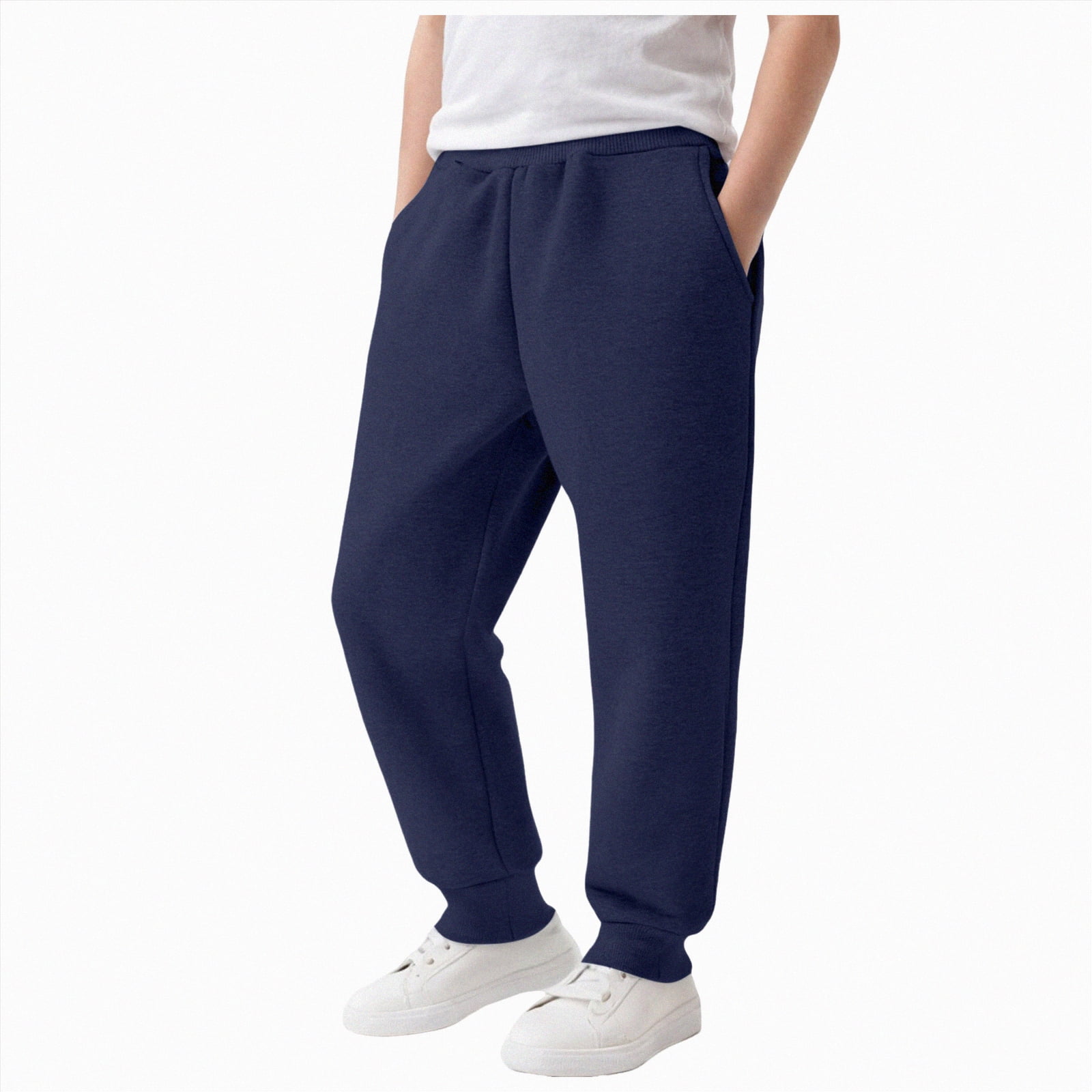 Ccpelsie Kids Boys Fleece Joggers Sweatpants Sherpa Lined Winter Warm ...