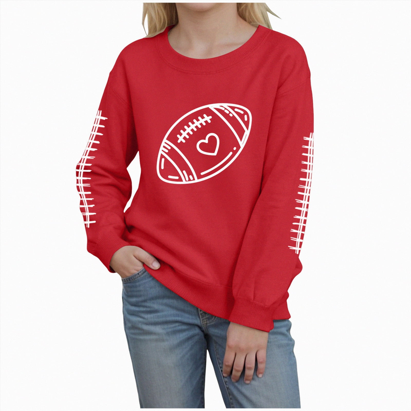 Ccpelsie Kids Crewneck Sweatshirt Long Sleeve Cotton Pullover Tops For ...