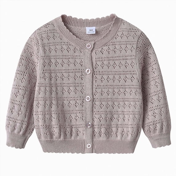 Ccpelsie Kids Little Girls Button Front Crop Sweater Cardigan Cute Crew ...