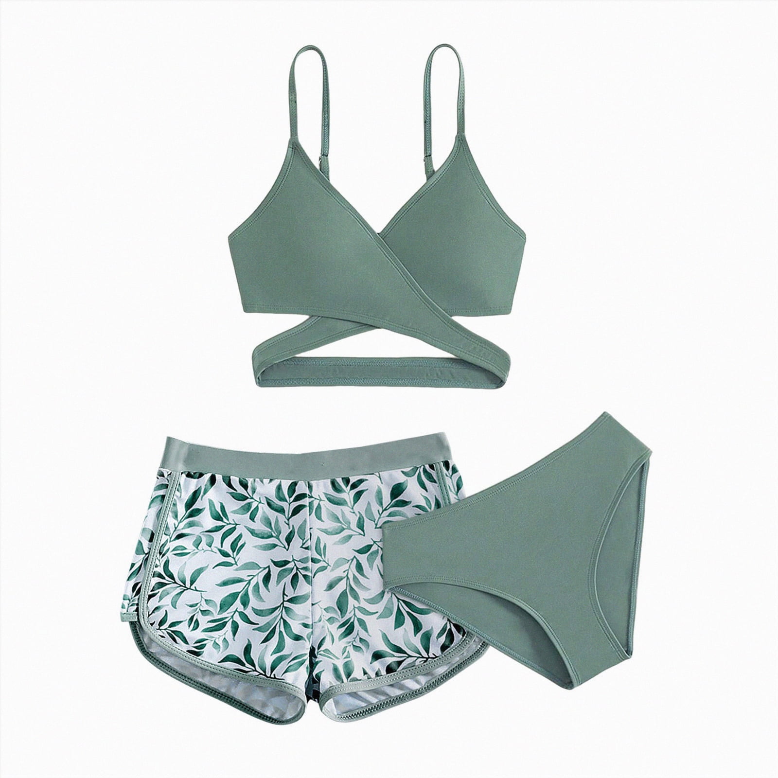 Ccpelsie Kids Swimwear Beach Swimsuit Set Two-Piece Design Sun ...