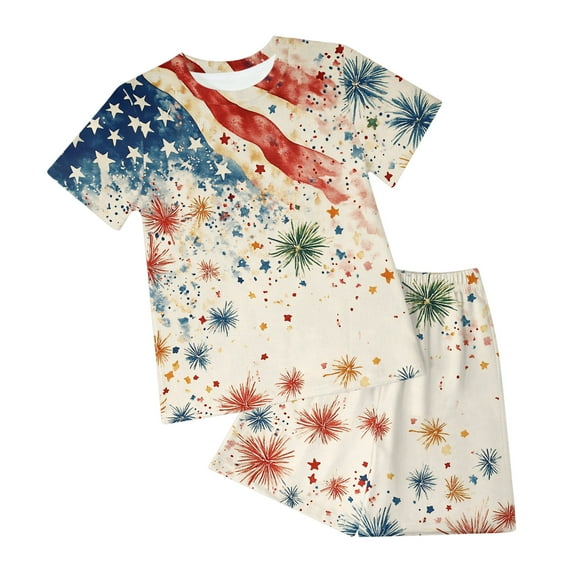 Ccpelsie Little/Big Boy Summer Clothes Kids Cute Print T-shirt Shorts ...