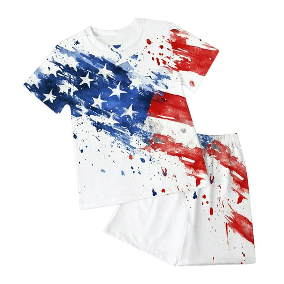 Ccpelsie Little/Big Boy Summer Clothes Kids Cute Print T-shirt Shorts ...