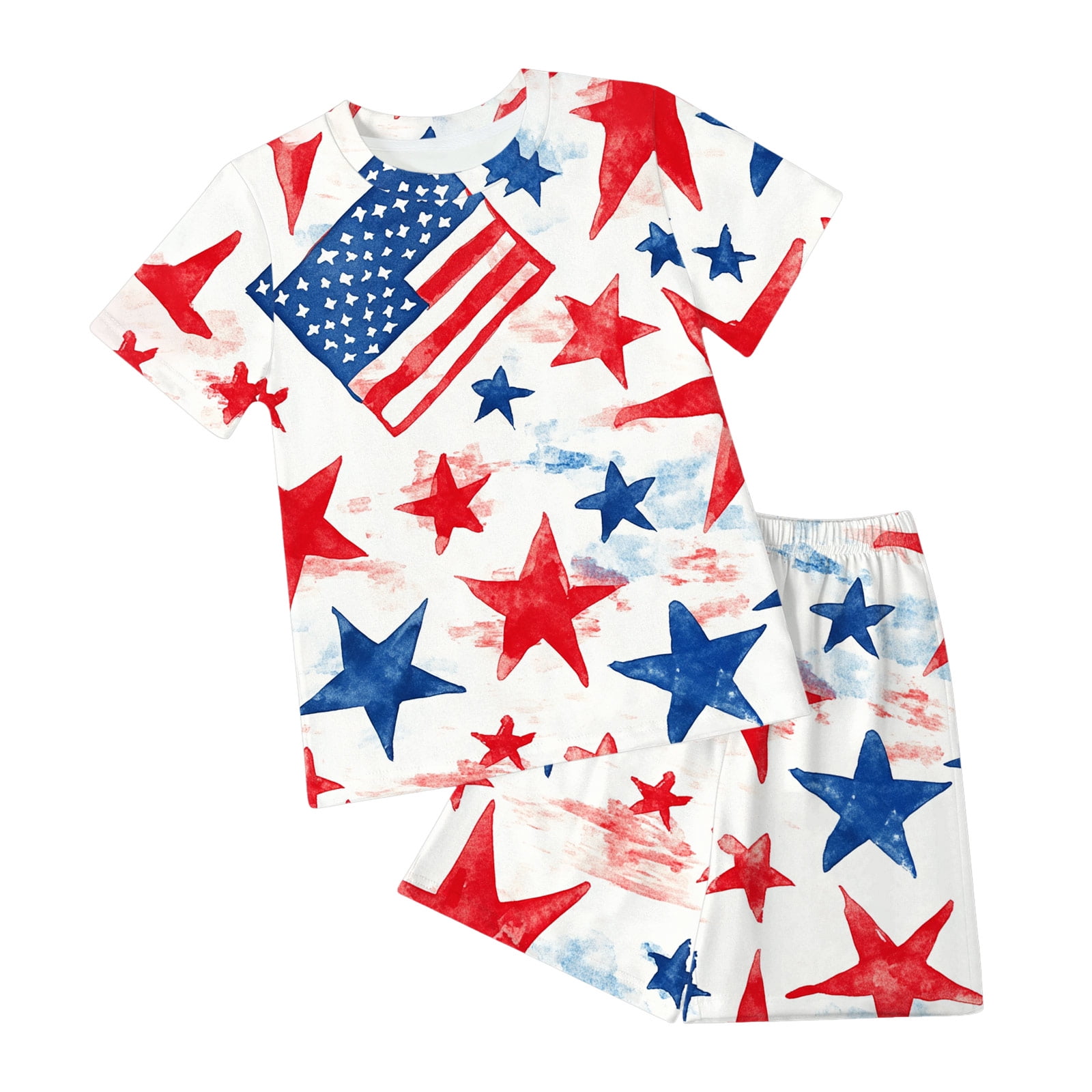 Ccpelsie Little/Big Boy Summer Clothes Kids Cute Print T-shirt Shorts ...