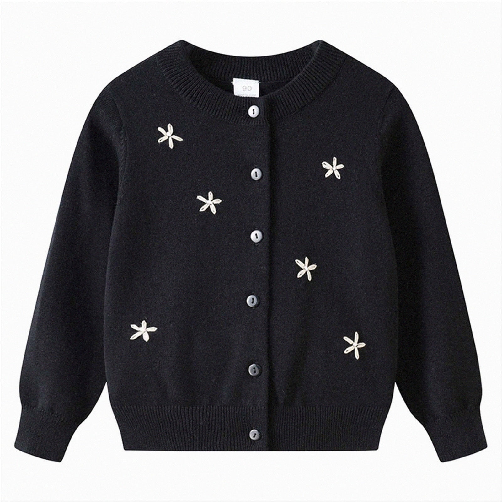 Ccpelsie Little/Big Girl's Cardigan Sweater Button Winter Long Sleeve ...