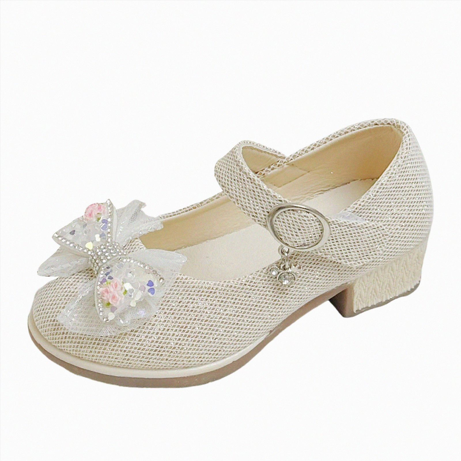 Ccpelsie Little/Big Girls Wedding Party Heel Princess Shoes Girls Dress ...