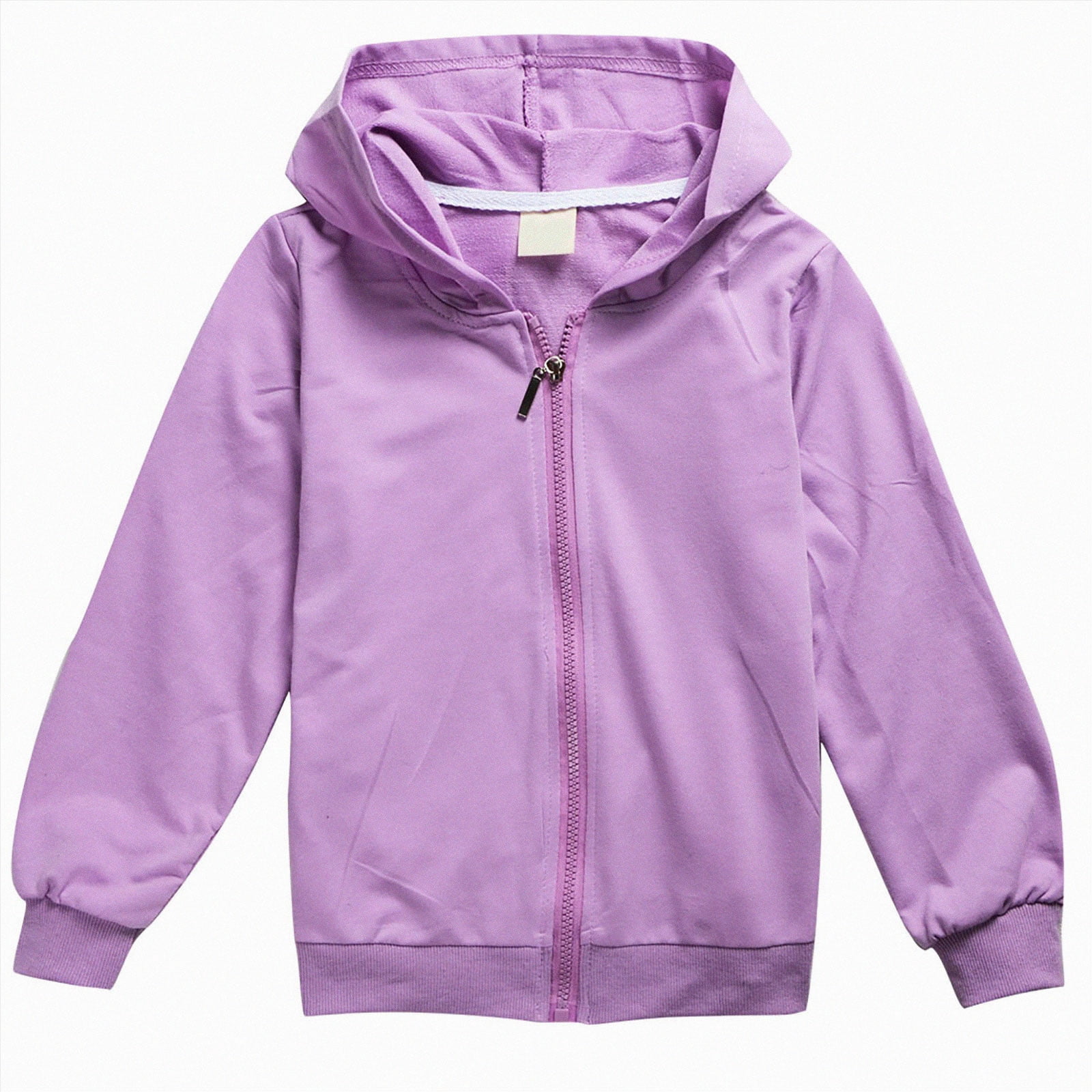 Ccpelsie Little & Big Girls Zip Up Hoodie Kids Fall Winter Full Zipper ...