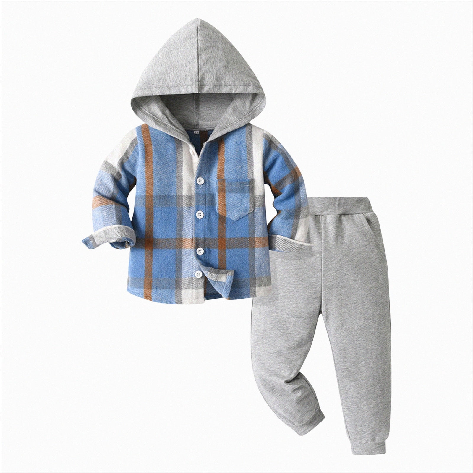 Ccpelsie Little Boys Clothing Set Cute Hoodie & Cargo Pants Outfits Set ...