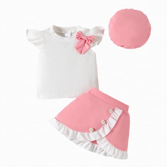 Ccpelsie Little Kids Girls 2 Piece Outfits Short Sleeve T Shirt and ...