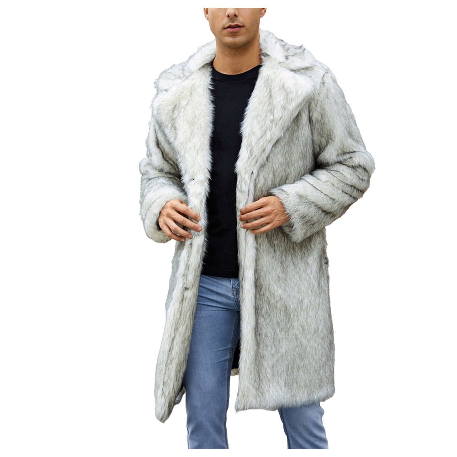 Ccpelsie Men Thermal Faux Coat Fleece Super Warm ry Parka Heavyweight ...