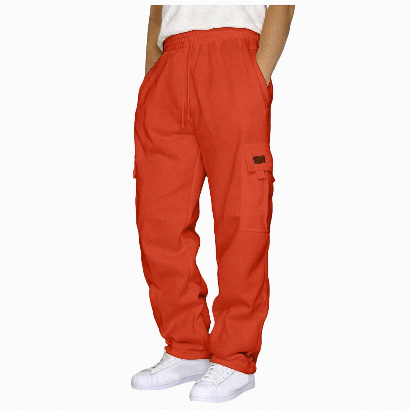 Ccpelsie Men’s Baggy Sweatpants with Elastic Drawstring Waist, Wide-Leg ...