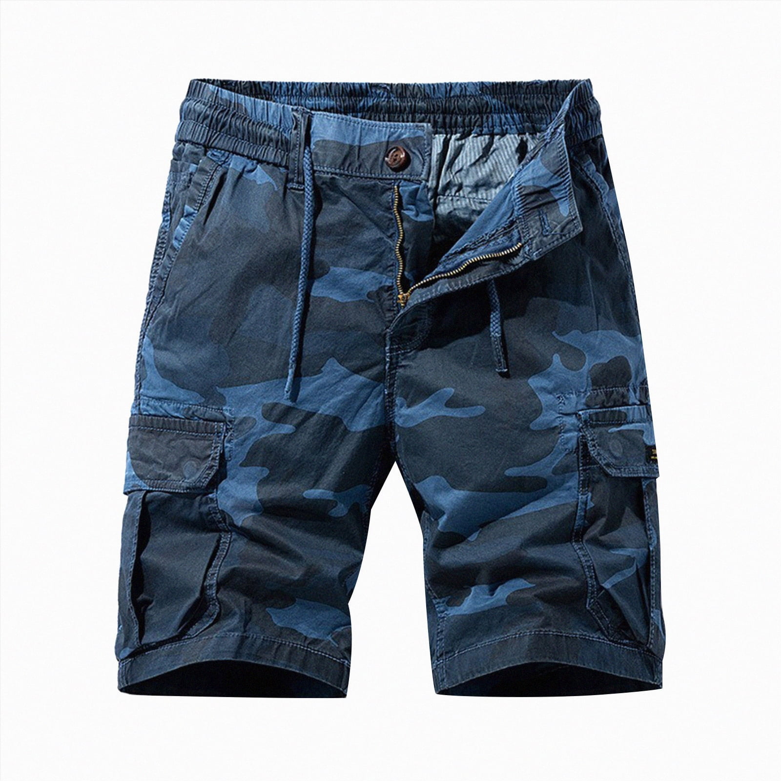 Ccpelsie Men's Casual Stretch Cargo Shorts Classic Drawstring Elastic ...