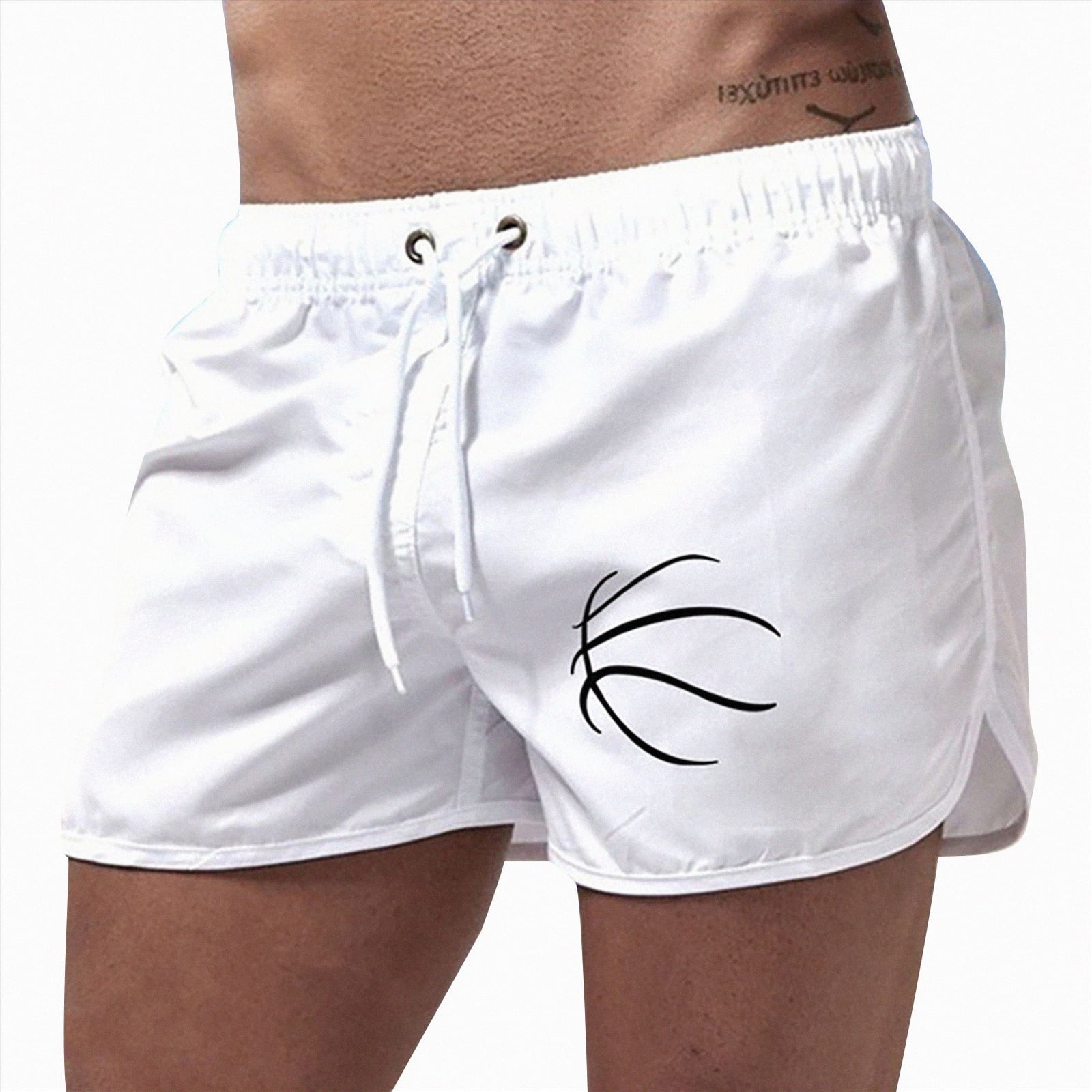 Ccpelsie Men’s Cotton Linen Shorts Casual Elastic Waist Drawstring ...