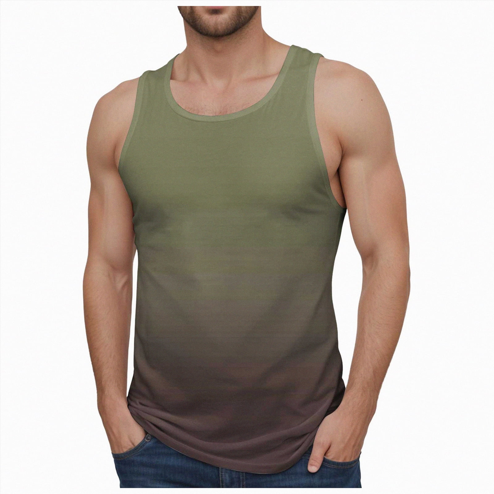 Ccpelsie Men's Gym Tank Tops Workout Muscle Tee Training Bodybuilding ...