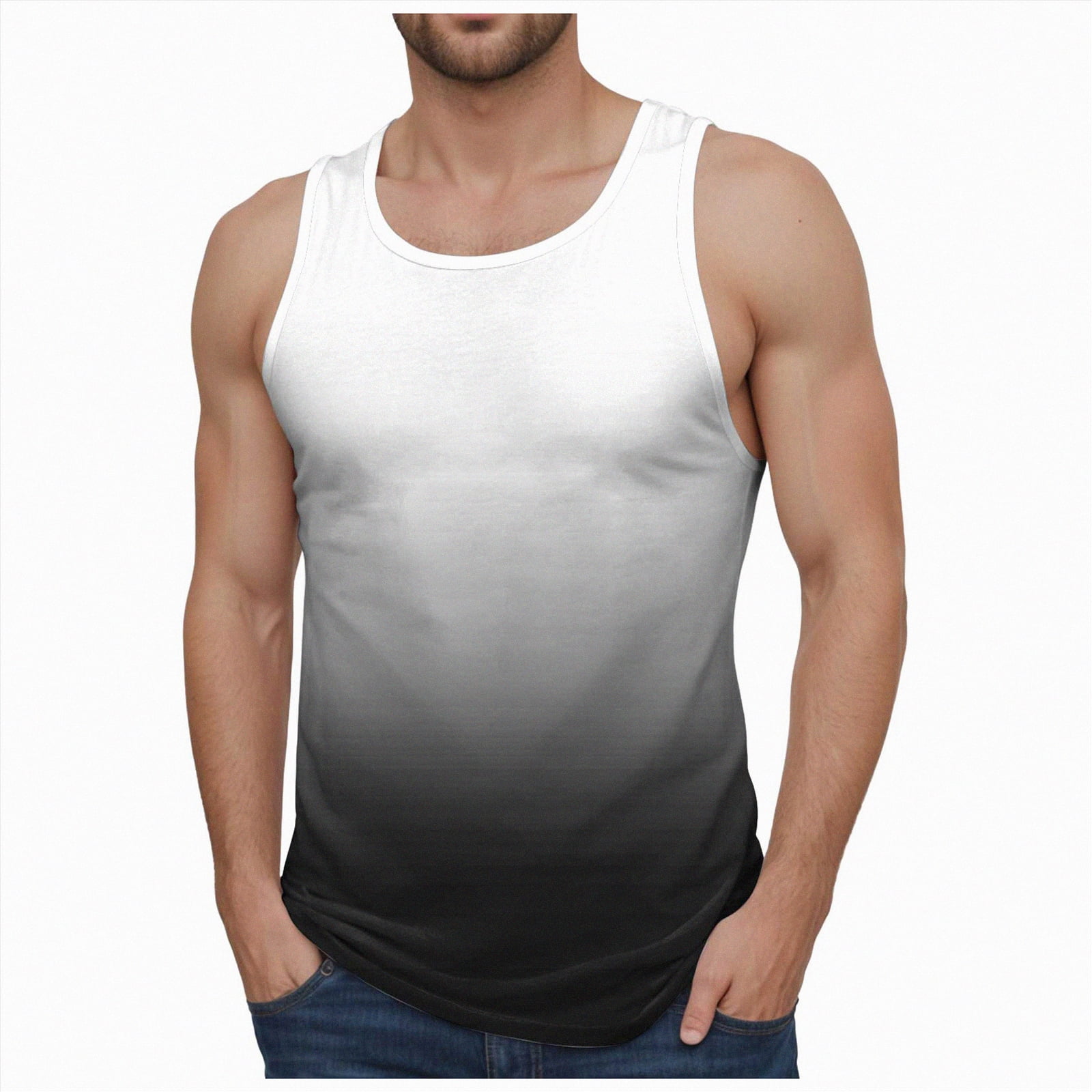 Ccpelsie Men's Gym Tank Tops Workout Muscle Tee Training Bodybuilding ...