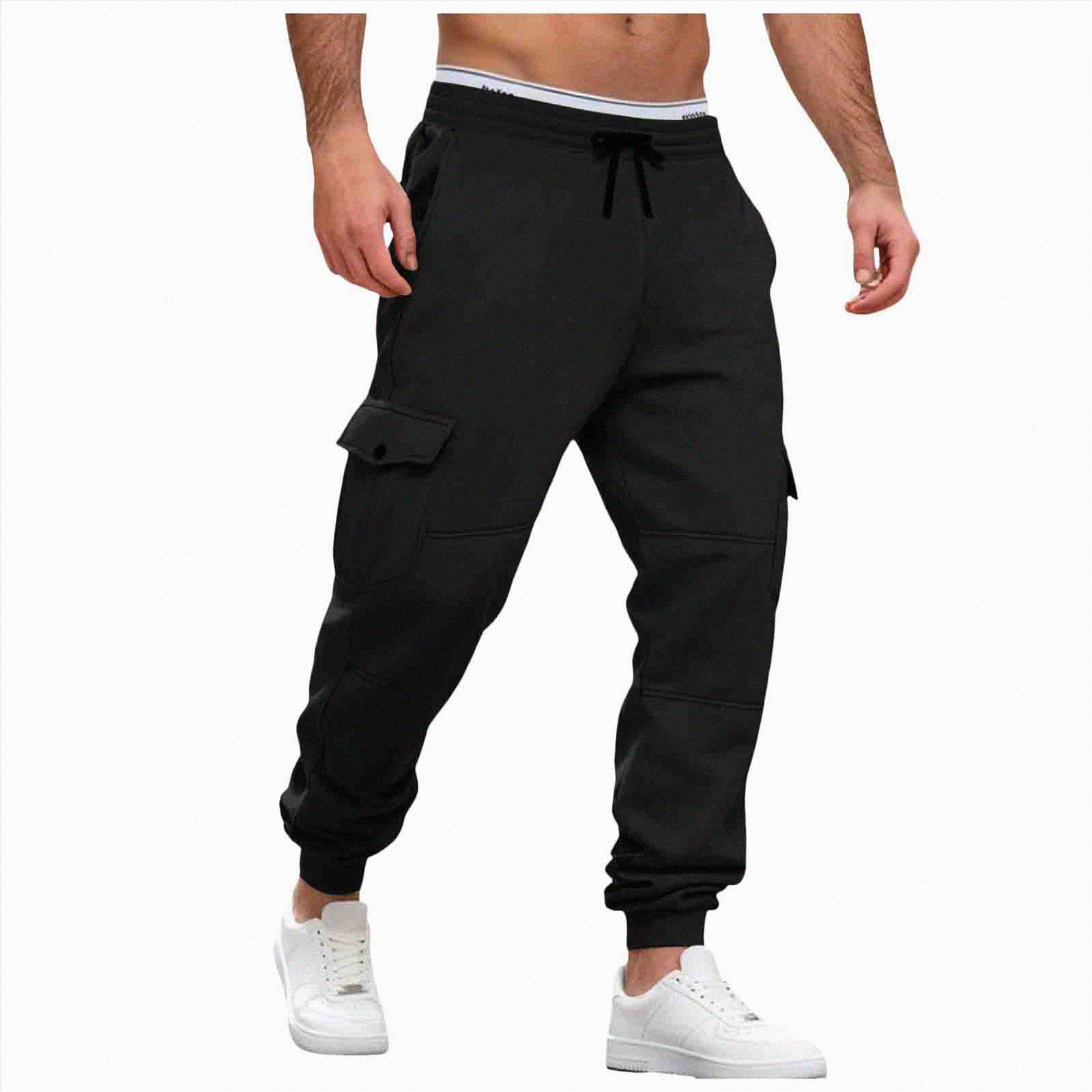 Ccpelsie Men's Hiking Cargo Pants Joggers Slim Fit Stretch Lightweight ...