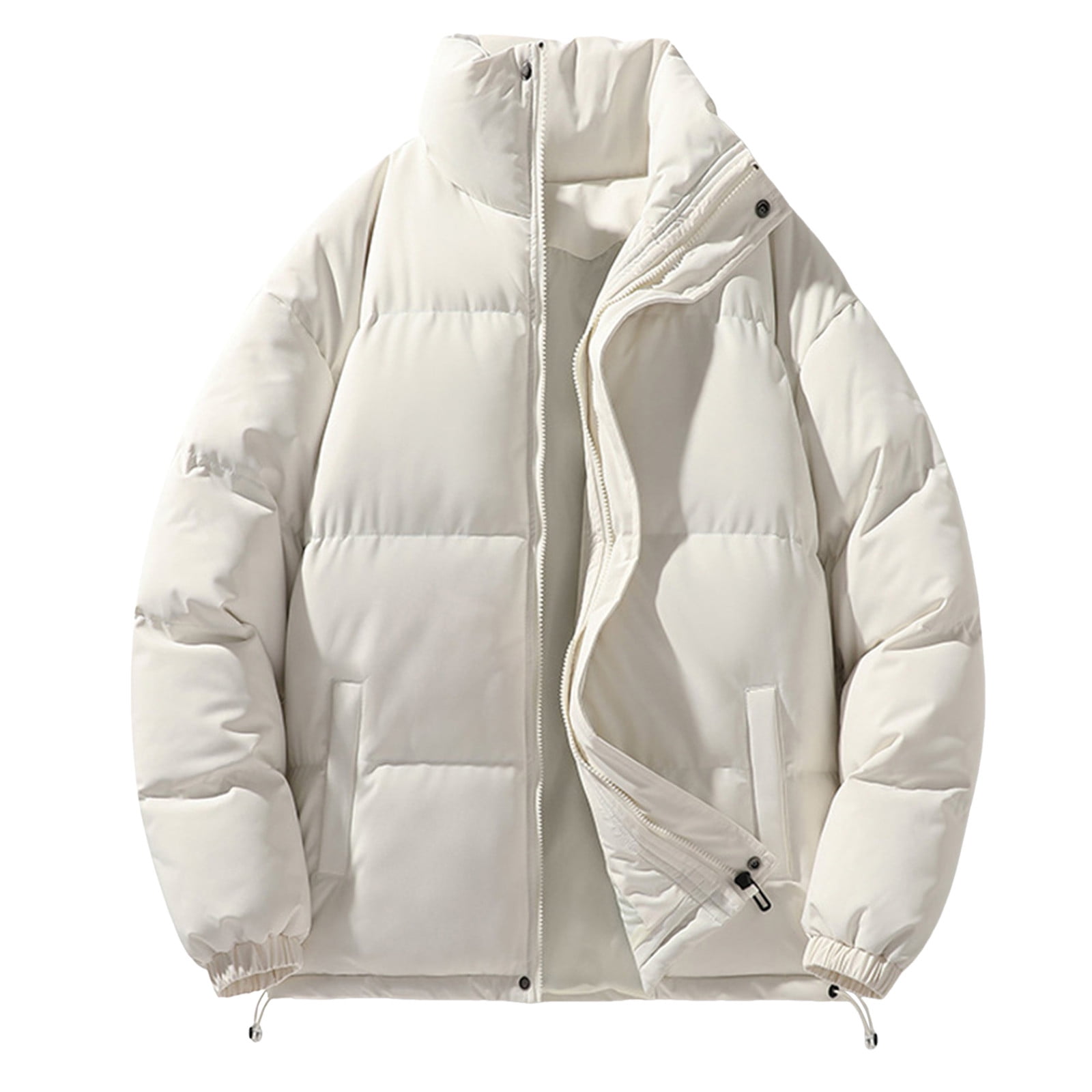 Ccpelsie Men's Lightweight Jacket Puffer Bubble Coat Packable Warm ...