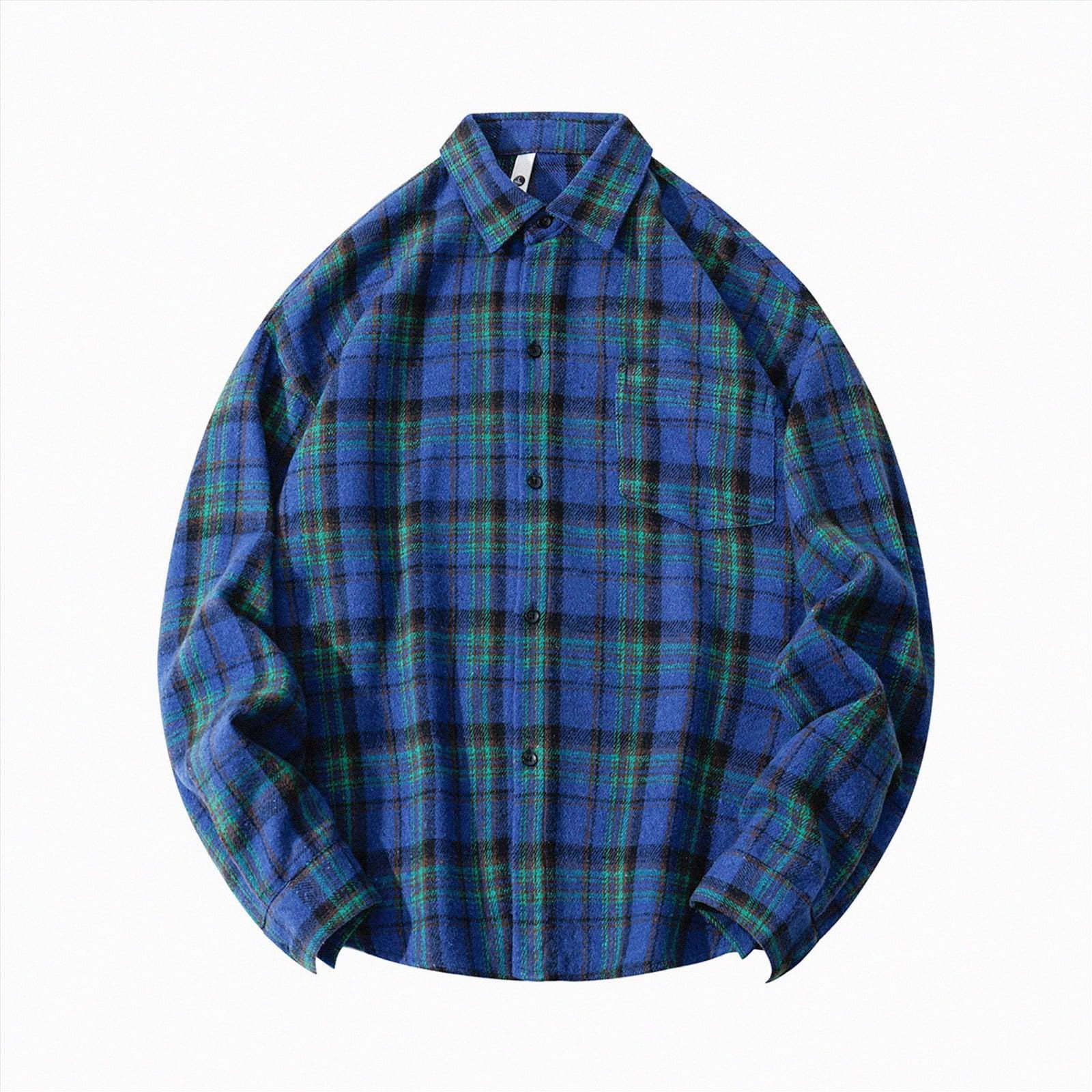 Ccpelsie Men's Long Sleeve Shirts Plaid Button Down Shirt Mens Casual ...