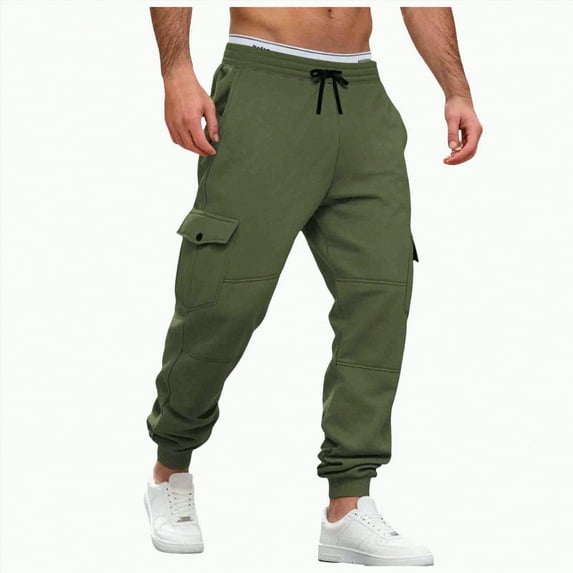 Ccpelsie Men's Regular Fit Cargo Pants Flexible Stretch Work Pants with ...