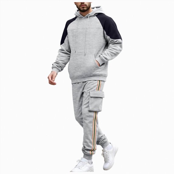 Ccpelsie Men’s Sweatsuits Set 2 Piece Hoodie Outfit Jogging Tracksuits ...